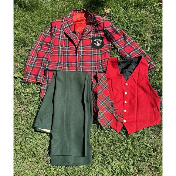 Stewart Royal | Suits & Blazers | Rare Vintage Wool Tartan Red Plaid ...